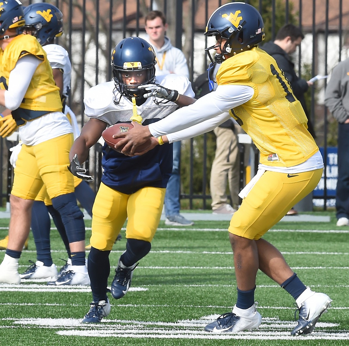 WVU Mountaineers practice drills Tuesday. : Gallery - The Dominion Post