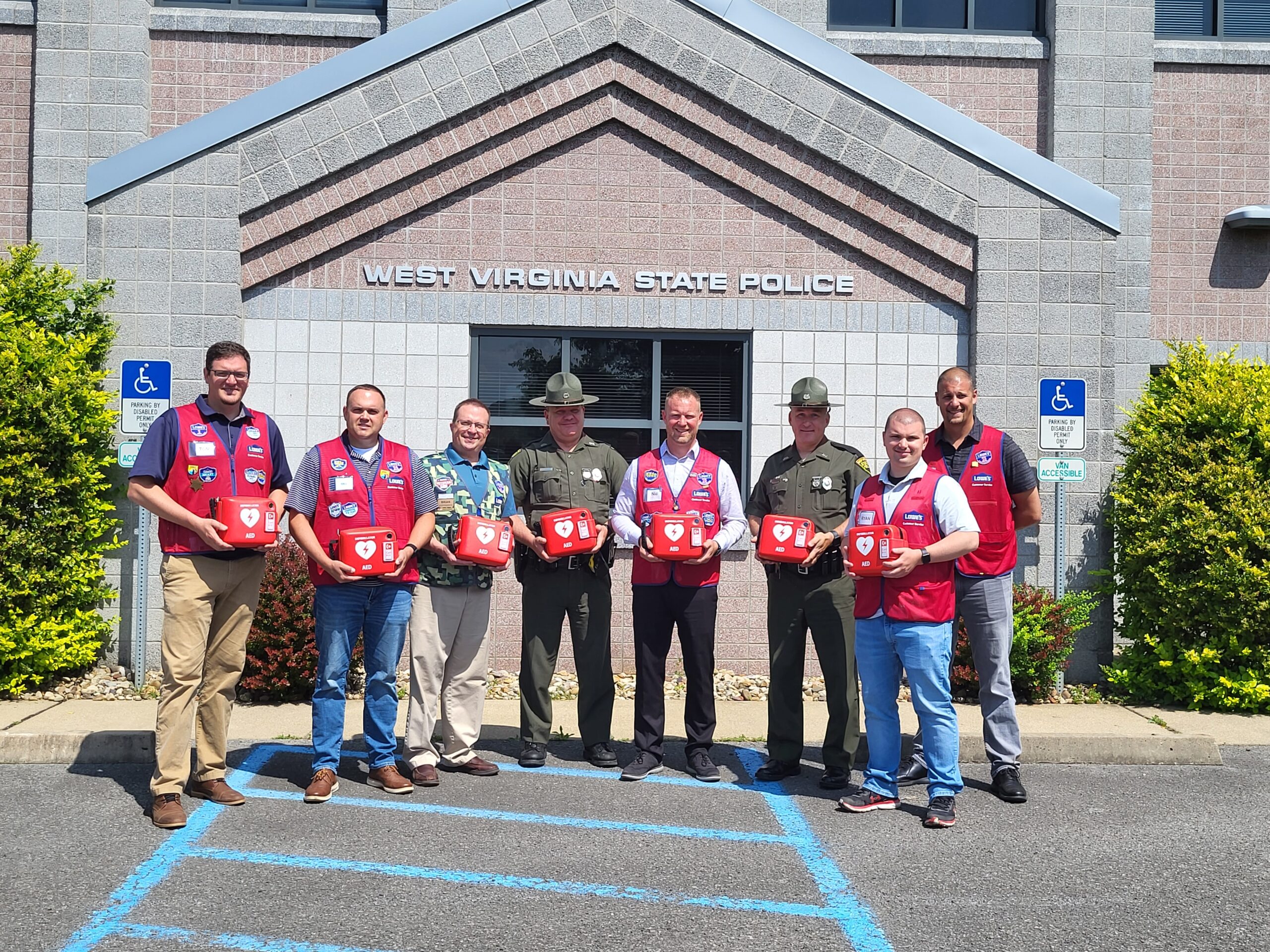 State Police receive AED donation from Lowe's Home Improvement - The ...