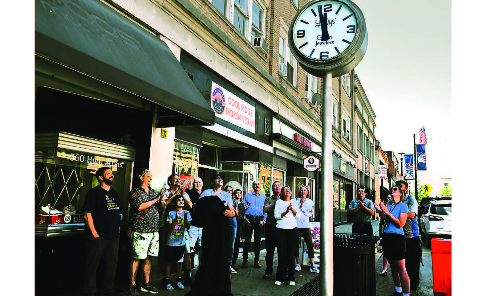 Keeping time: Restored High Street post clock unveiled - The Dominion Post