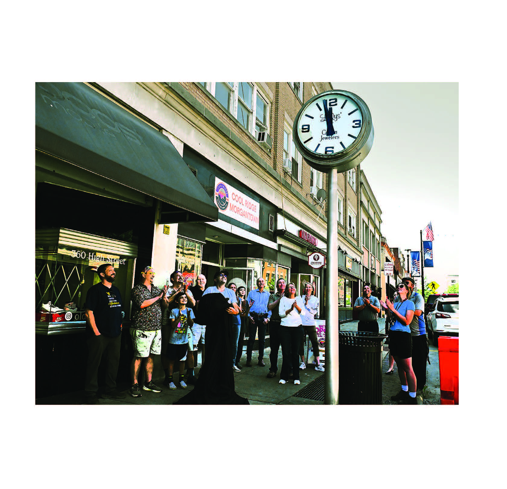 Keeping time: Restored High Street post clock unveiled - The Dominion Post